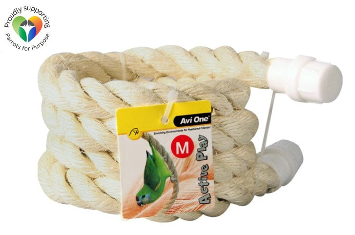 Avi One Sisal Boing Rope | Sisal rope perch | Avi One | Birds Paradise ...