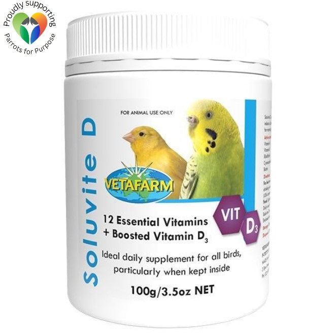 Vetafarm Soluvite D | 100g | 450g | Avian supplements – All About Birds